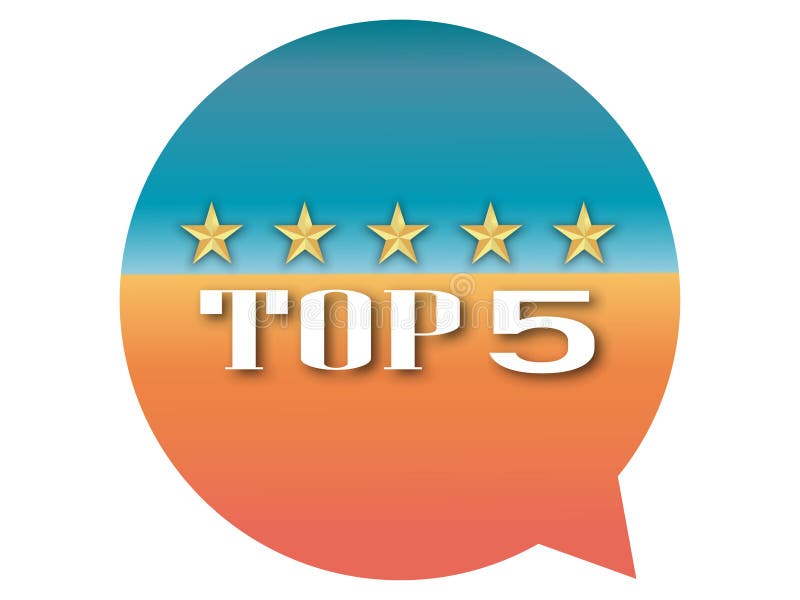 Top Number 5 icon stock vector. Illustration of vector - 141561611