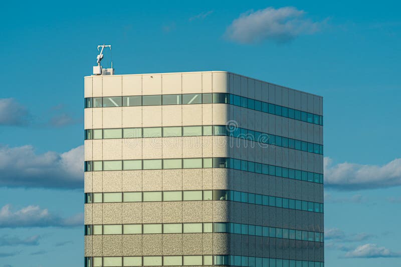 Top of a Office High Rise Building.. Stock Photo - Image of exterior ...
