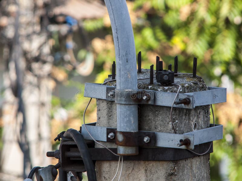 Top of an Old Electricity Post Stock Image - Image of rusty, volts ...