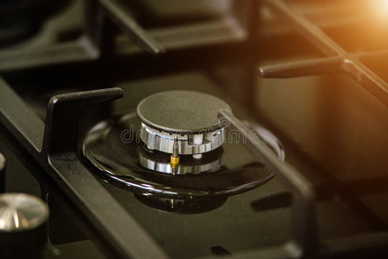 The Top Panel of the Gas Stov Stock Photo - Image of cooker, heating ...