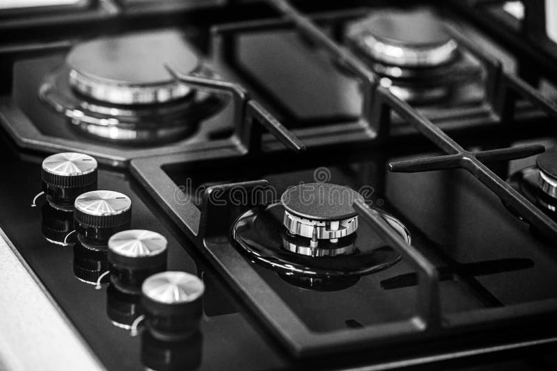 The Top Panel of the Gas Stove Stock Image - Image of energy, fuel ...