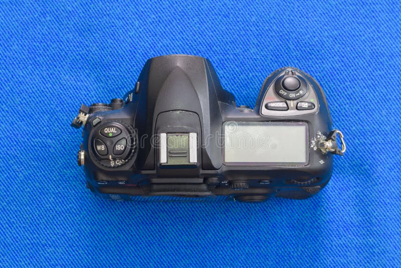 Top Panel of Old DSLR Camera Body Stock Photo - Image of botton, nikon ...