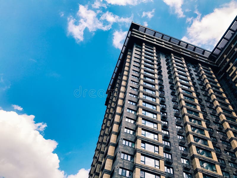 Top Part of High-rise Business Building Stock Image - Image of estate ...