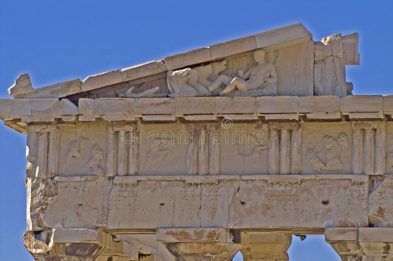 Top part of Parthenon stock photo. Image of exterior - 13123648