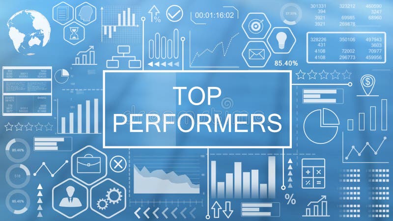 Top Performers, Animated Typography Stock Illustration - Illustration ...
