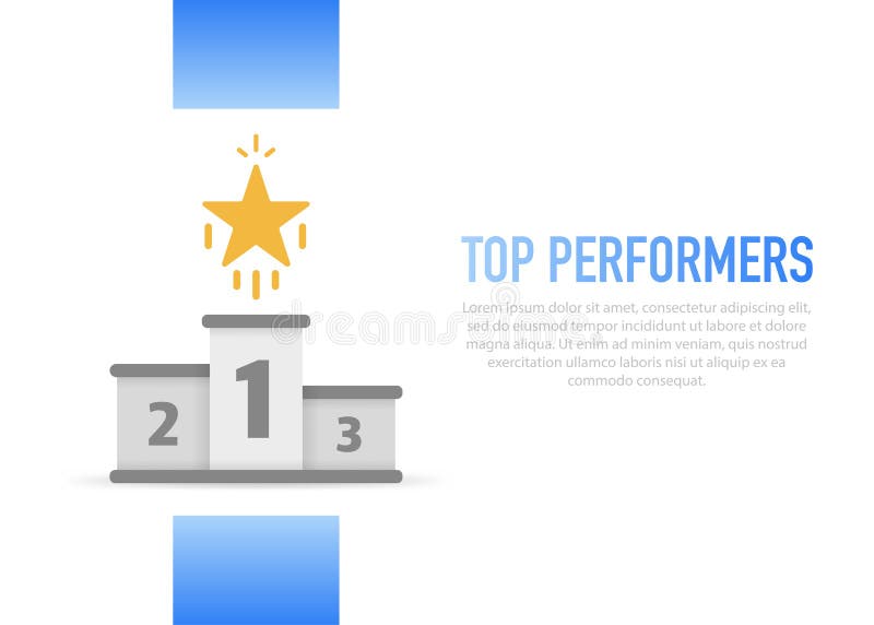 Top Performers. Website Template Designs. Vector Illustration. Stock ...