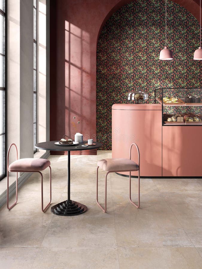 Aesthetically Pleasing Contemporary Design Interior. Luxury Cafe Mockup ...