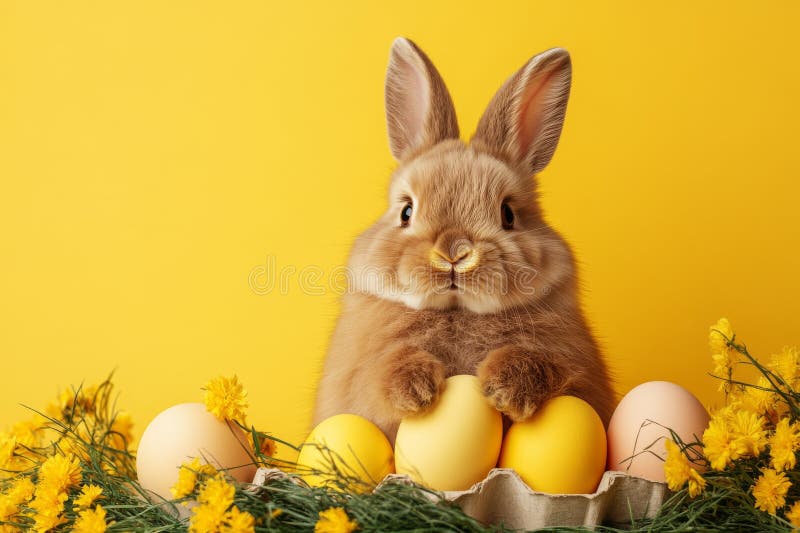 A Top Perspective of a Half-carton with Assorted Easter Eggs, a White ...