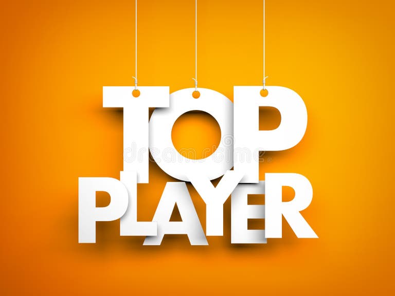 Top Player. Letters on Strings Stock Illustration - Illustration of ...