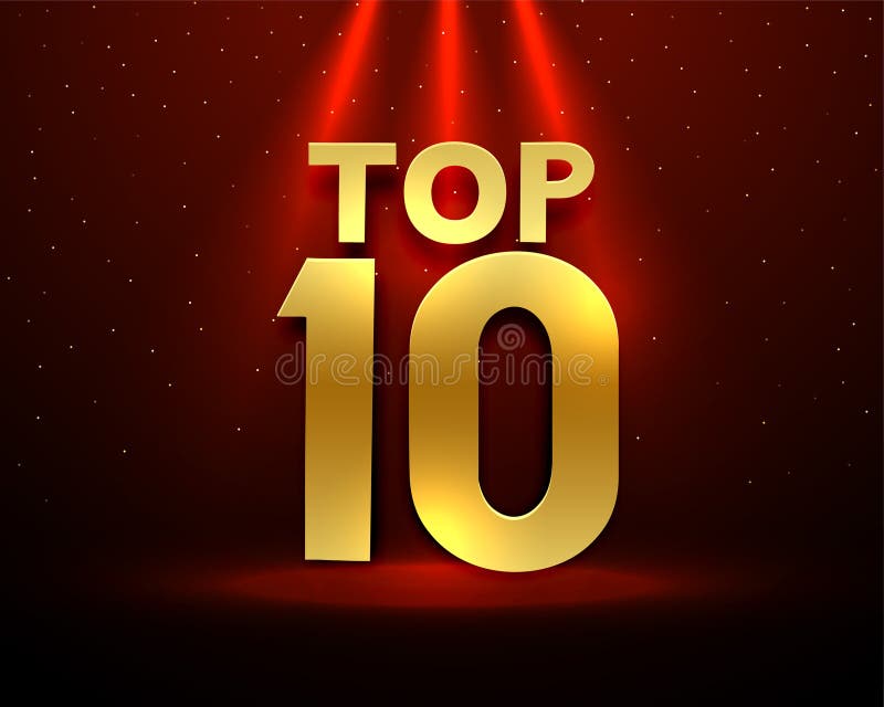 Top 10 Popular Ranking Background with Focus Light Effect Stock Vector ...