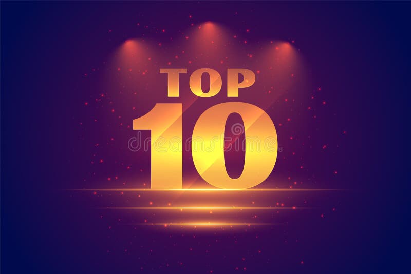 Top 10 Popular Ranking Background with Spot Light Effect Stock Vector ...