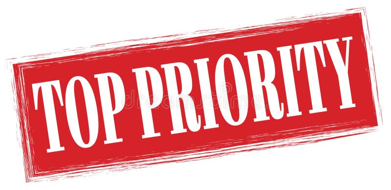 TOP PRIORITY Text Written on Red Stamp Sign Stock Illustration ...