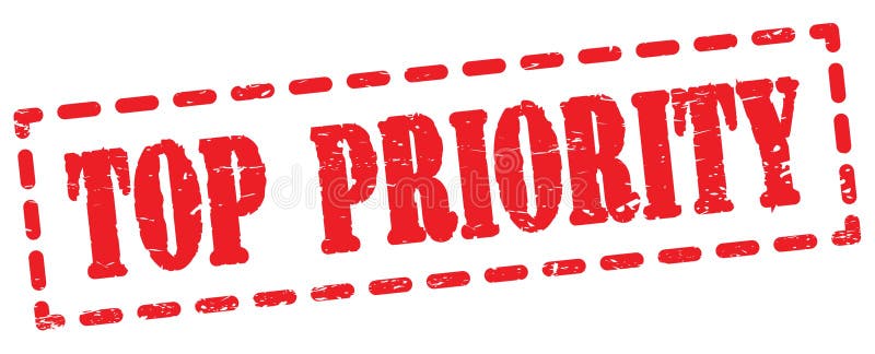 TOP PRIORITY Text Written on Red Stamp Sign Stock Illustration ...