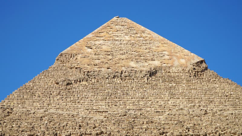 Top of Pyramid of Khafre in Giza Pyramid Complex, Egypt. Stock Photo ...