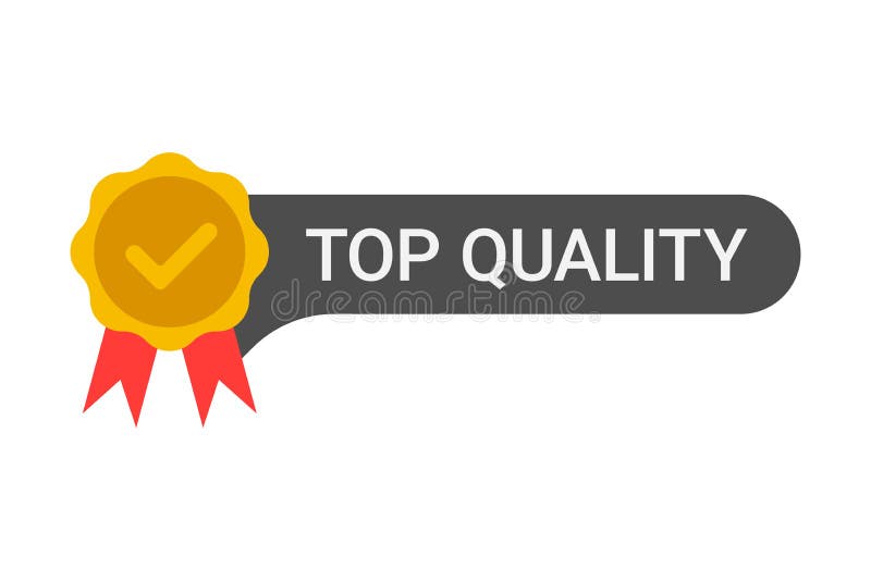 Top Quality Label with Five Stars and Thumbs Up Stock Vector ...