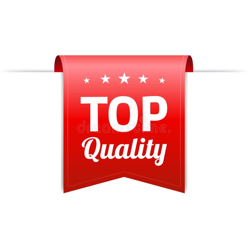 Top Quality Red Label stock vector. Illustration of premium - 199091349