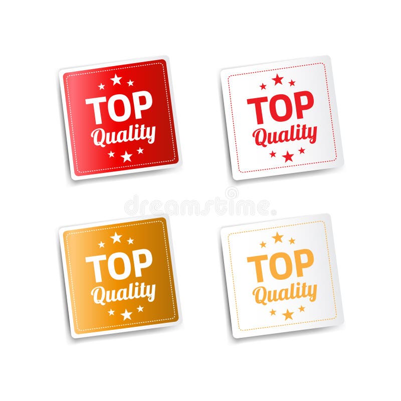 100 Quality Stickers stock vector. Illustration of business - 197121661