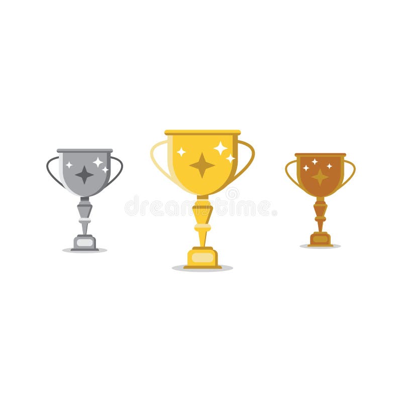 Top Rank Winner Trophy Illustration Stock Vector - Illustration of ...