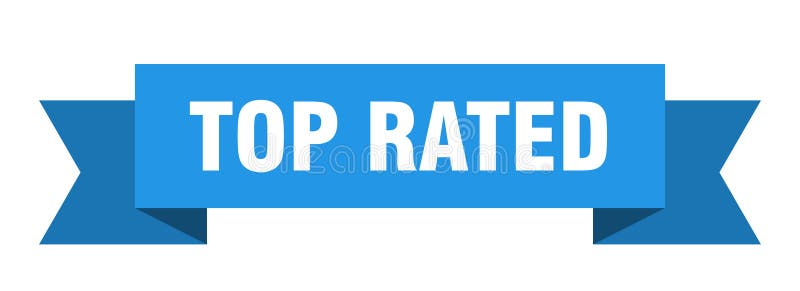 Top rated ribbon. stock vector. Illustration of flyer - 153822524