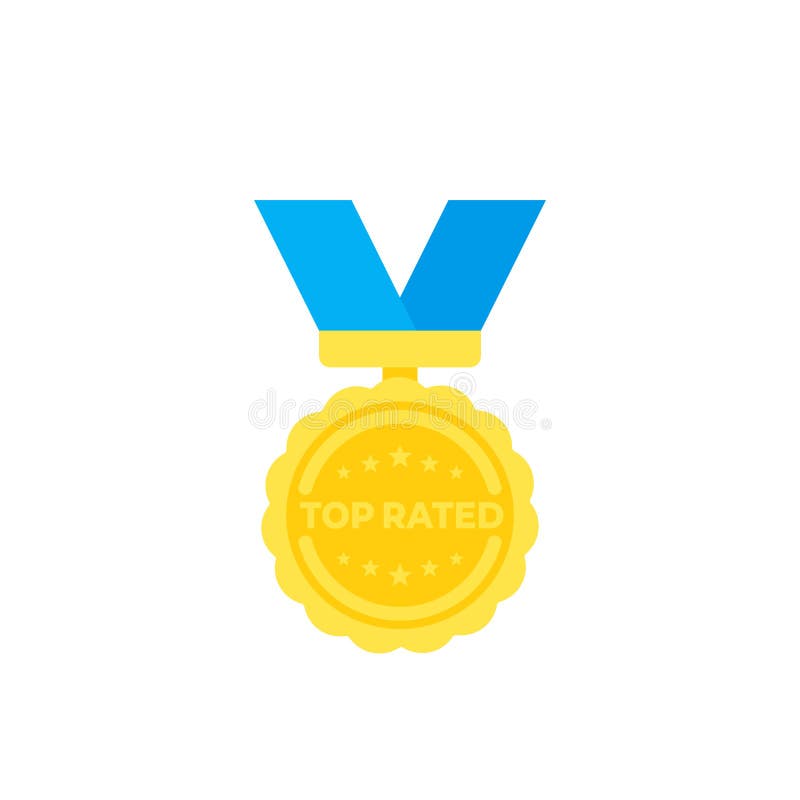 Top Rated Vector Badge, Medal Stock Vector - Illustration of ...