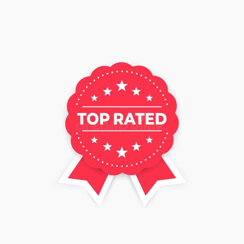 Top Rated Vector Badge, Medal Stock Vector - Illustration of ...