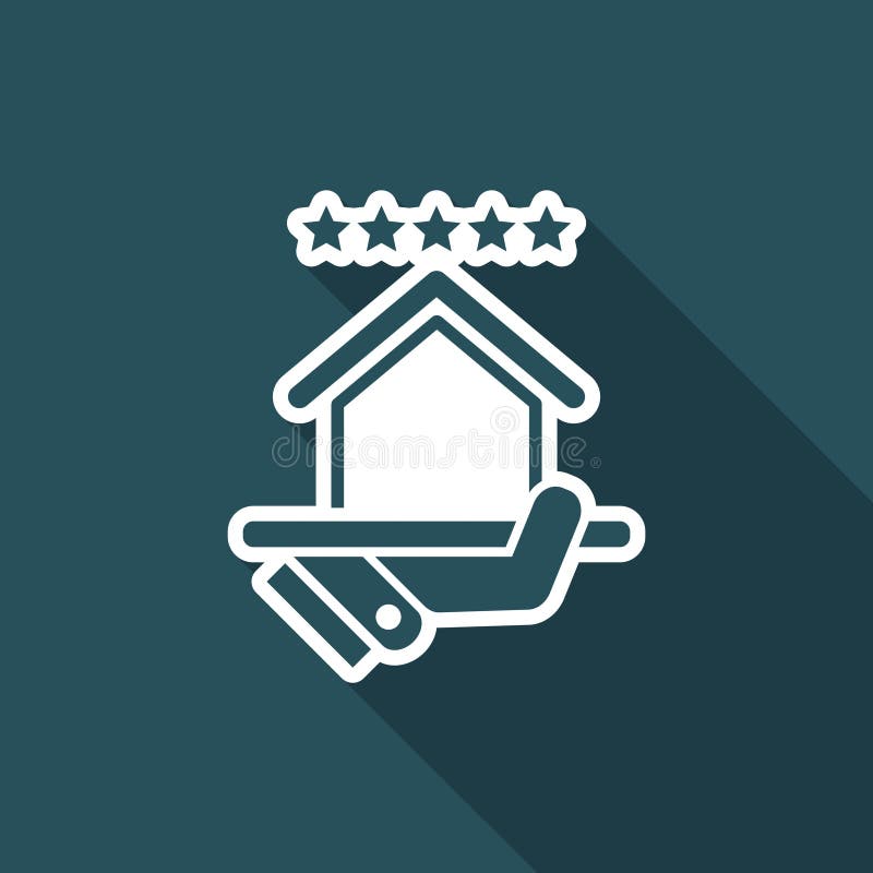 Top rating icon. House. stock vector. Illustration of offer - 118518752