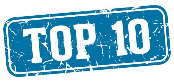 Top 10 Rectangular Sign. Top 10 Stamp Stock Vector - Illustration of ...