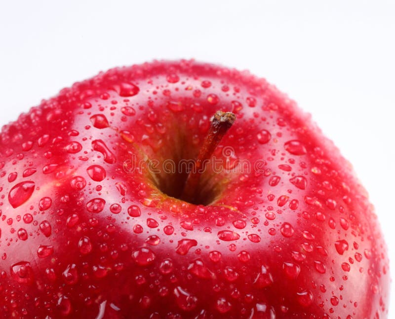 Red apple stock photo. Image of apple, drop, leaf, vivid - 10144712