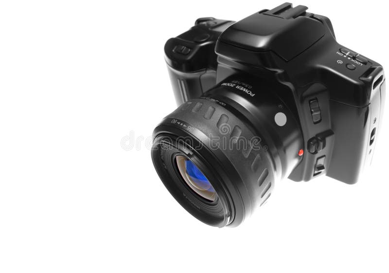 Top Right View of SLR Camera Stock Photo - Image of ring, digicam: 3394604
