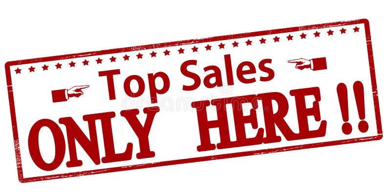 Top sales only here stock illustration. Illustration of purely - 82272271