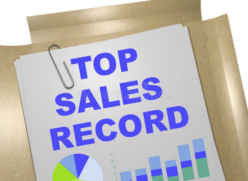Top Sales Record concept stock illustration. Illustration of peak ...