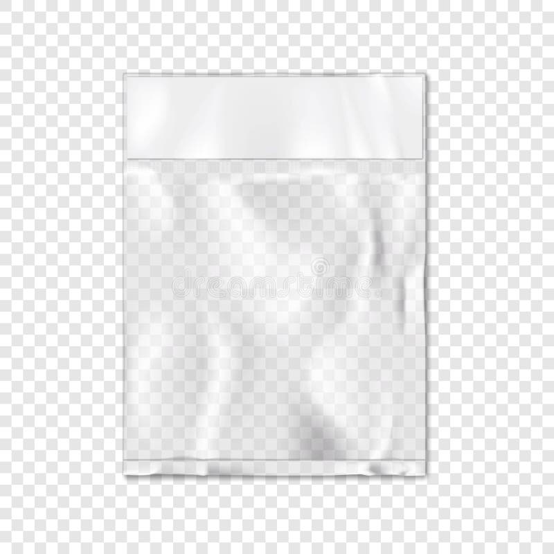 Top Sealed Clear Vinyl Pouch with White Blank Paper Insert on ...