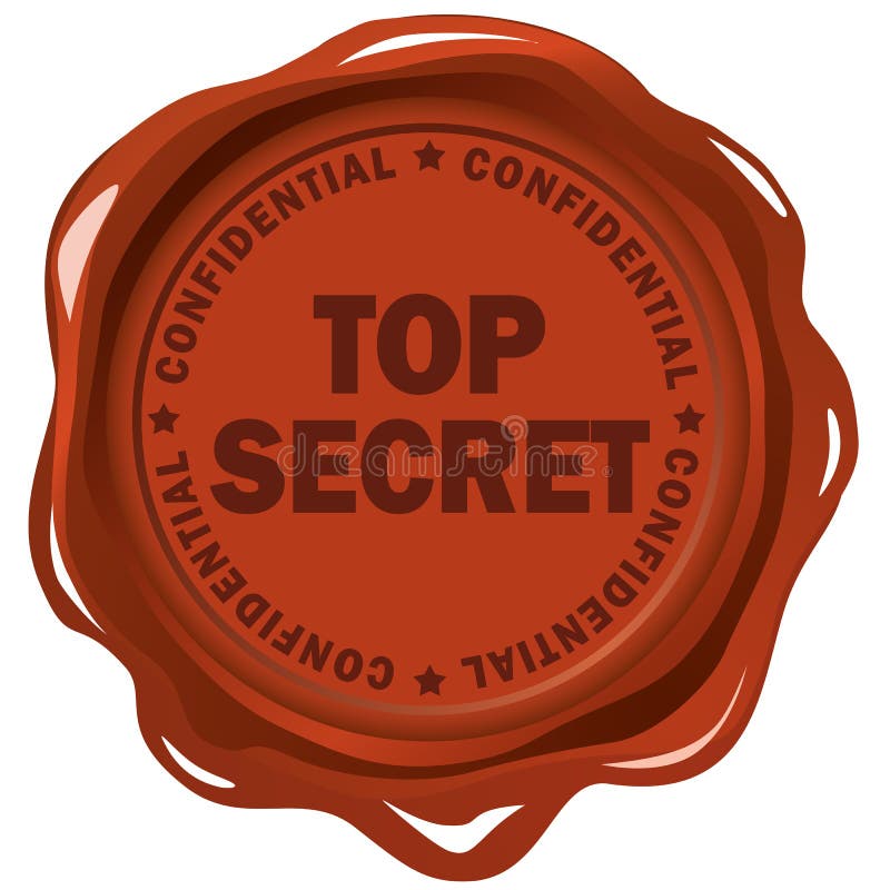 Top secret seal stock illustration. Illustration of undercover - 1543392