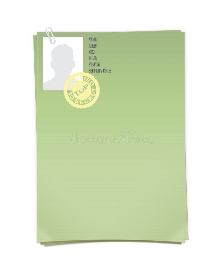 Top Secret Agent Classified Documents Illustration Stock Vector ...