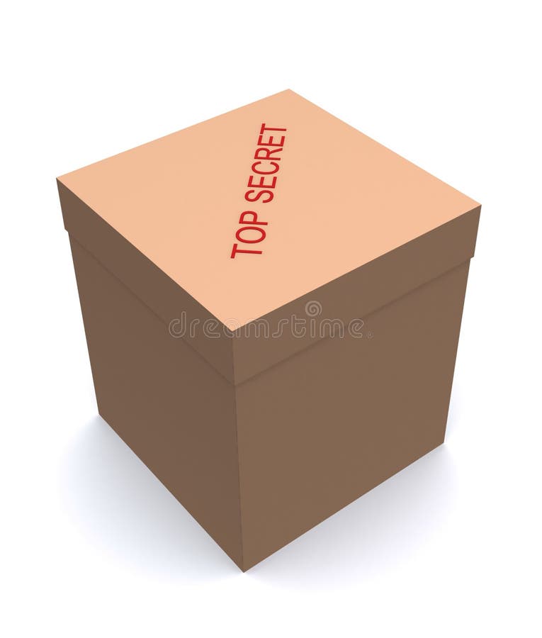 Top Secret Box stock illustration. Illustration of background - 12201137