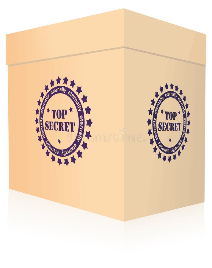Top secret box stock illustration. Illustration of carton - 32793878
