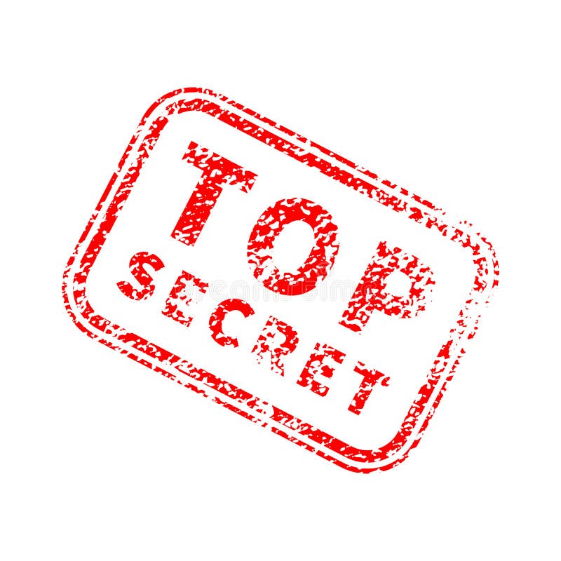 Top Secret Bright Red Grunge Stamp on White Stock Vector - Illustration ...