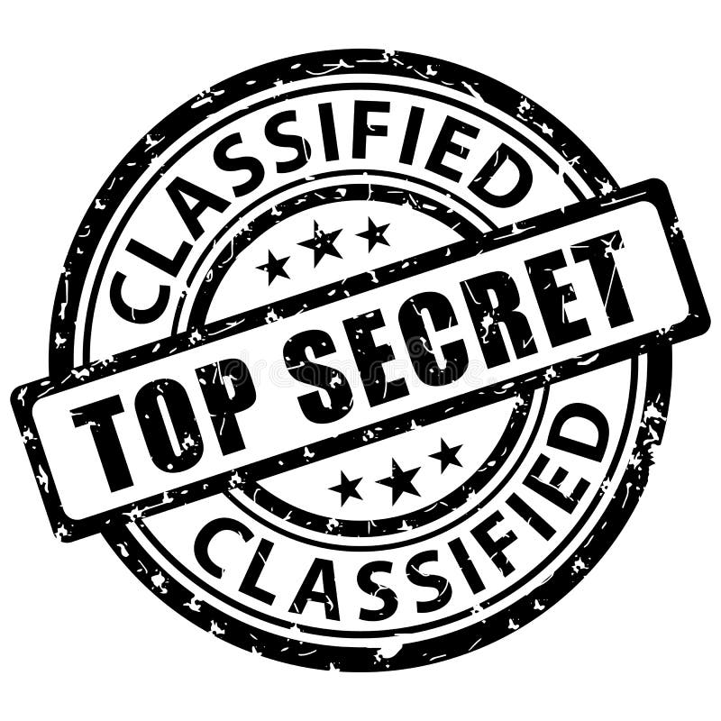 Top Secret. Classified. Black Vector Stamp Illustration. Stock Vector ...