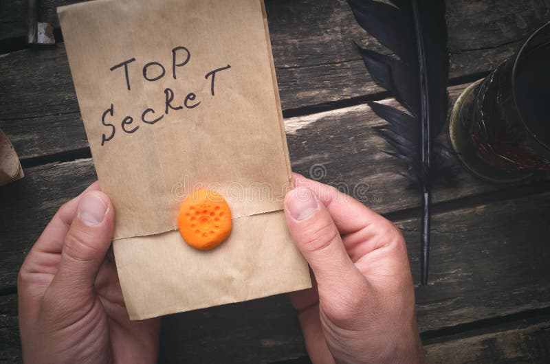 Top secret message. stock photo. Image of holding, compromissing ...
