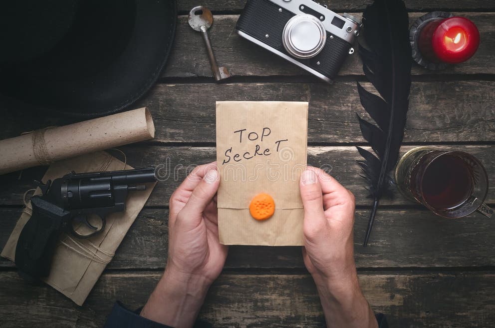 Top secret message. stock photo. Image of list, desk - 123103092