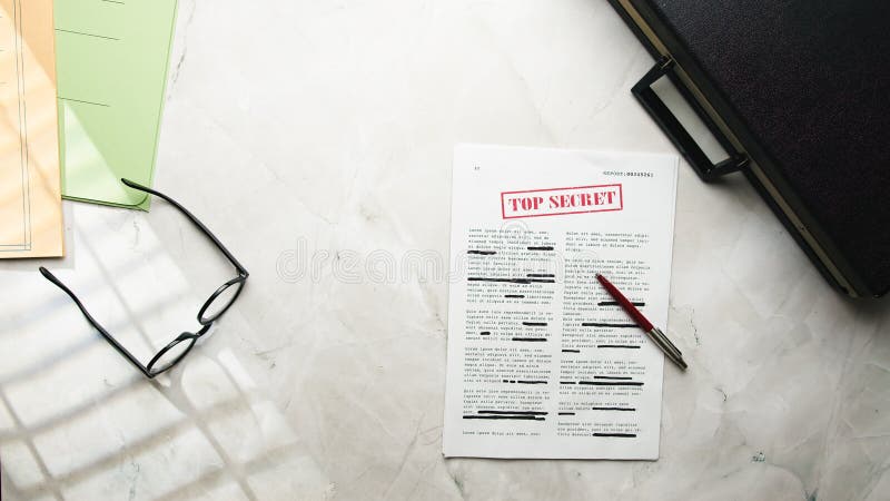 Top Secret Documents on Table Stock Photo - Image of intelligence ...