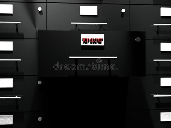 Top secret drawer stock illustration. Illustration of library - 38374719