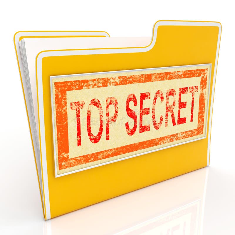 Top Secret File Shows Private Folder or Files Stock Illustration ...