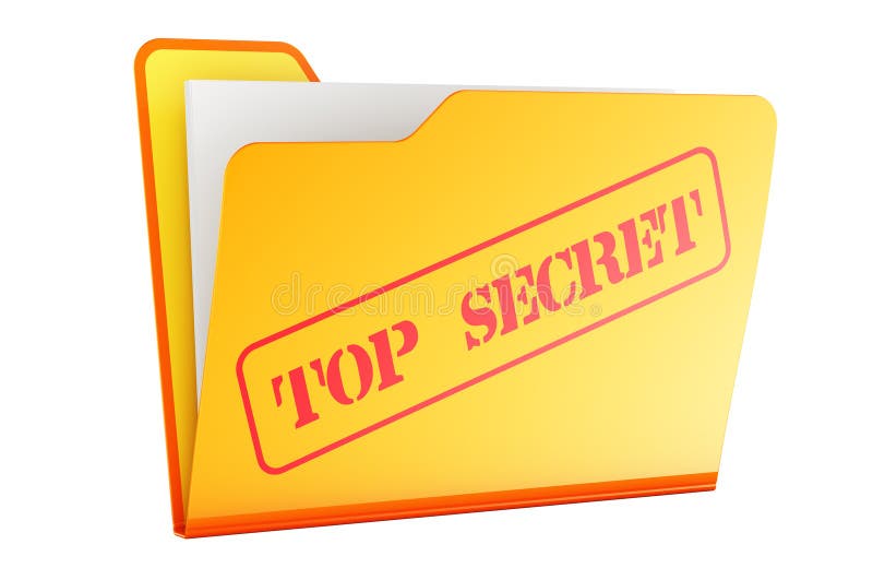 Top Secret Folder. 3D Rendering Stock Illustration - Illustration of ...