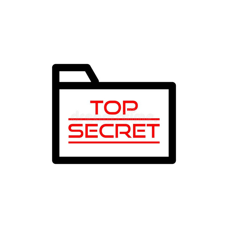 Top Secret Folder Icon or Logo Stock Vector - Illustration of isolated ...