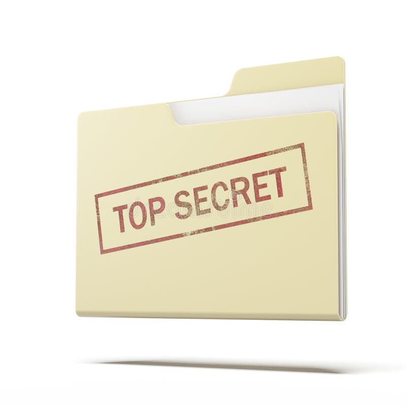 Top Secret Folder Icon or Logo Stock Illustration - Illustration of ...