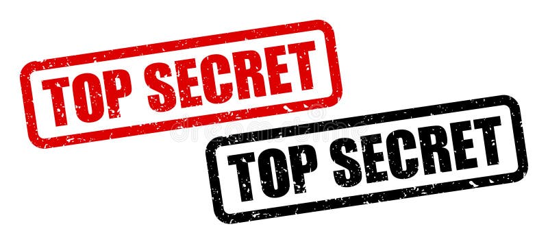 Top Secret Grunge in Red and Black Ink Set Stamp Stock Vector ...