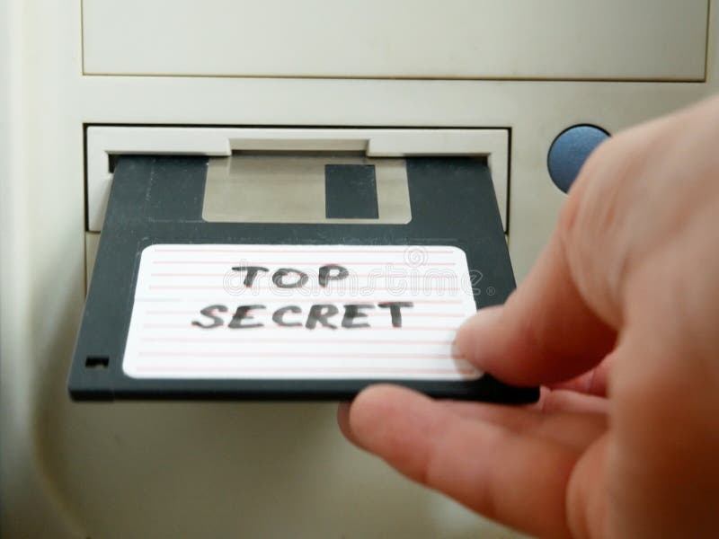 Top Secret Information on Retro Vintage Floppy Disk Magnetic Computer ...