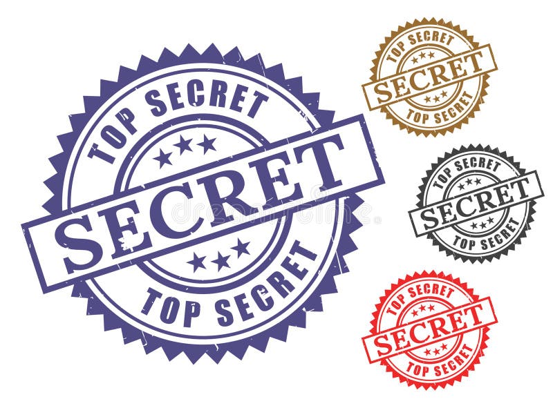 Top Secret Label Pack, Grunge Rubber Sensitive Data Stamp Bundle Stock ...