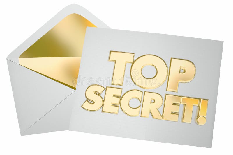 Top Secret Letter Envelope Message Confidential Note Stock Illustration ...